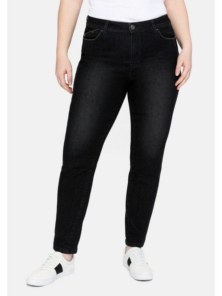 Sheego Stretch Jeans Große Größen Skinny Mit Vorverlegter Teilungsnaht